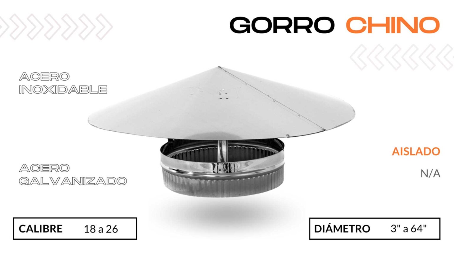GORRO CHINO - Ducto Spiro Comercial
